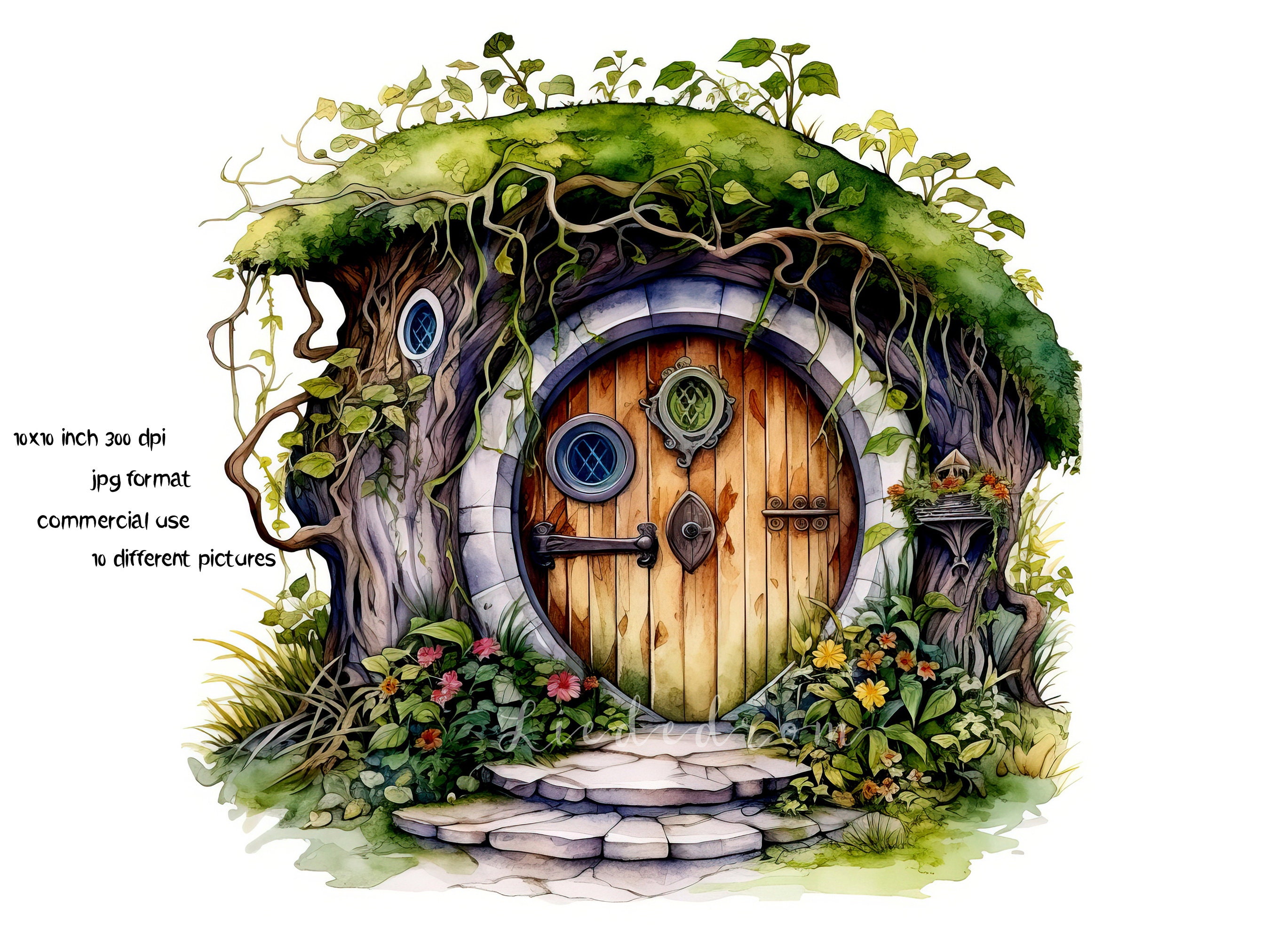 Gnome House Clipart Scrapbook
