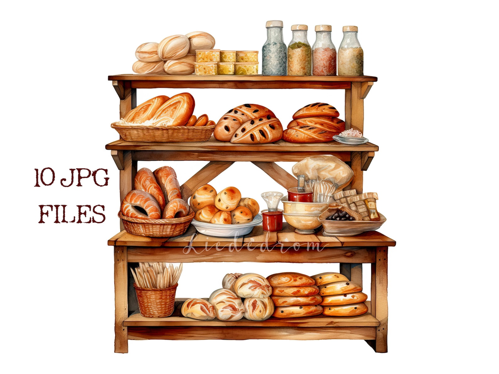 Bread Stand in a Bakery Clipart Bundle 10 High Quality - Etsy