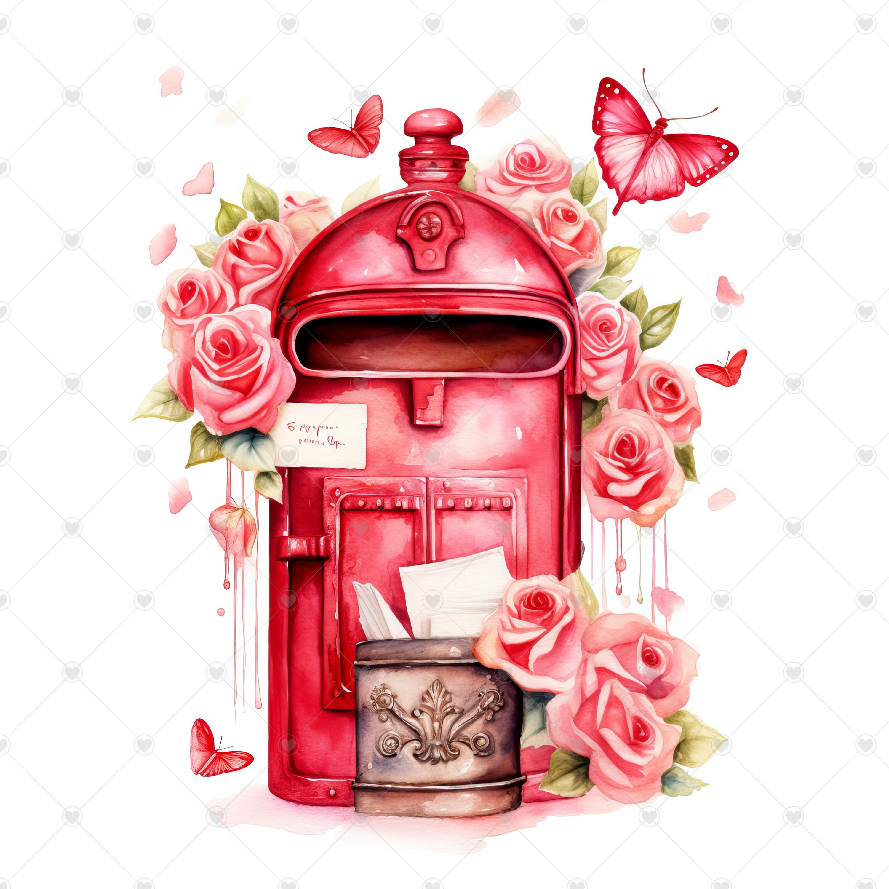 Love Letter Postbox Clipart Bundle 10 High Quality Watercolor - Etsy ...