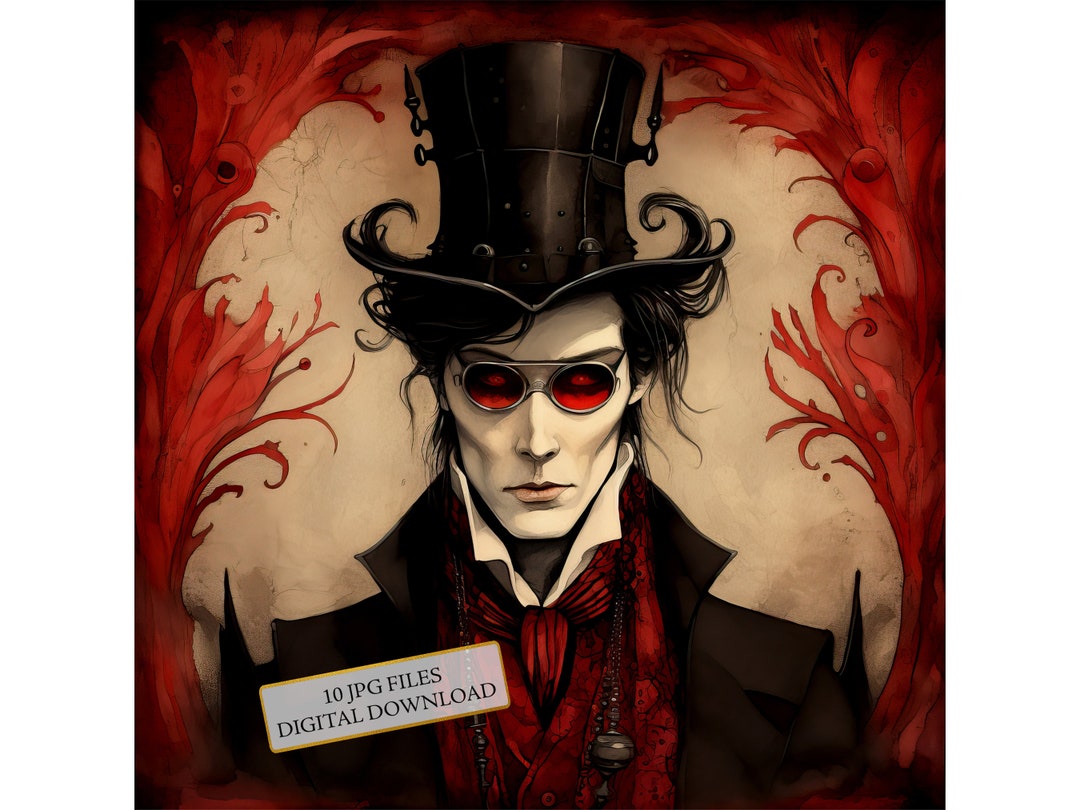 Halloween Dracula Clipart Bundle-10 High Quality Watercolor Jpgs ...