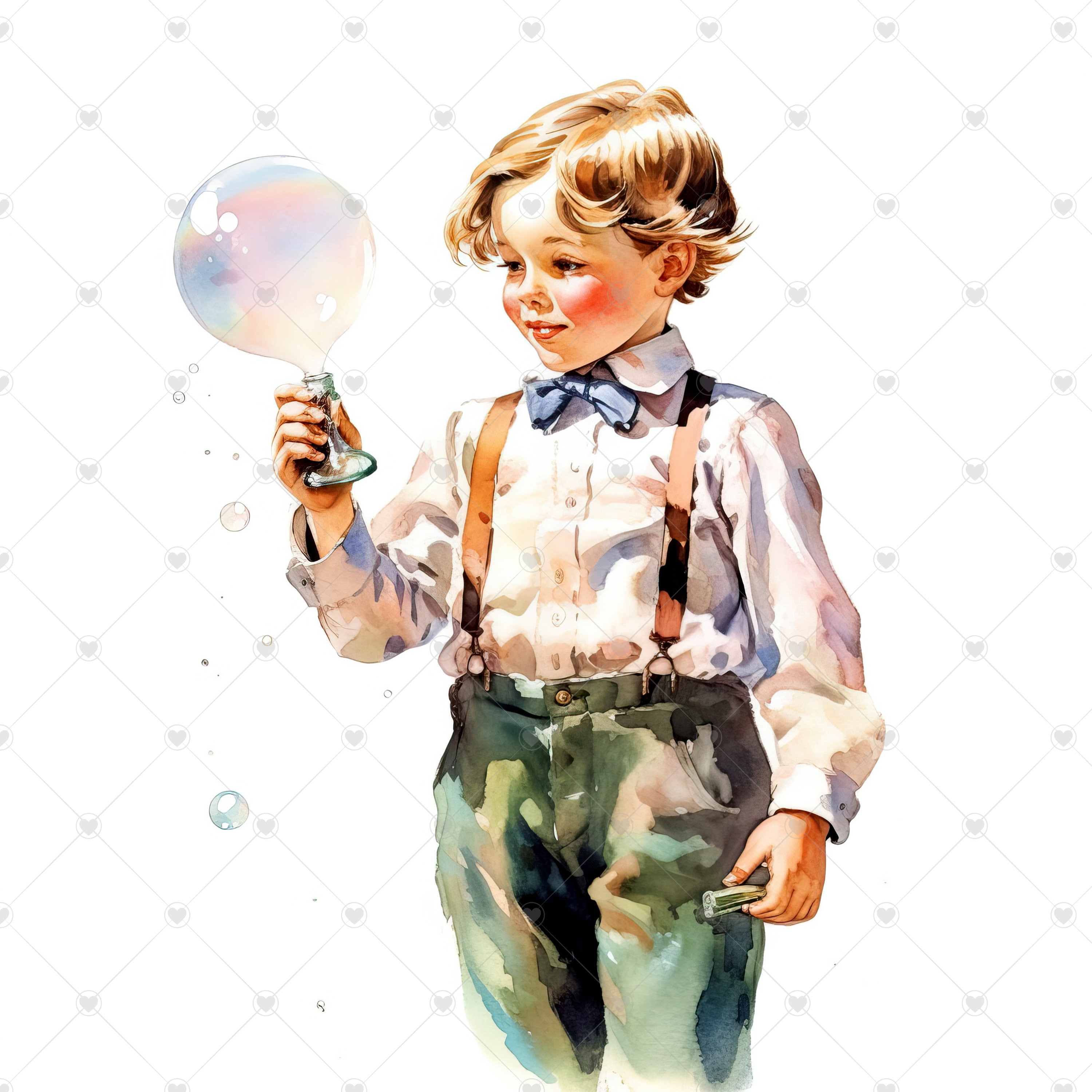 Little Boy Blowing Bubbles Clipart Bundle 10 High Quality - Etsy