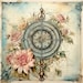 Shabby Chic Floral Compass With Map Clipart Bundle 10 High Quality ...