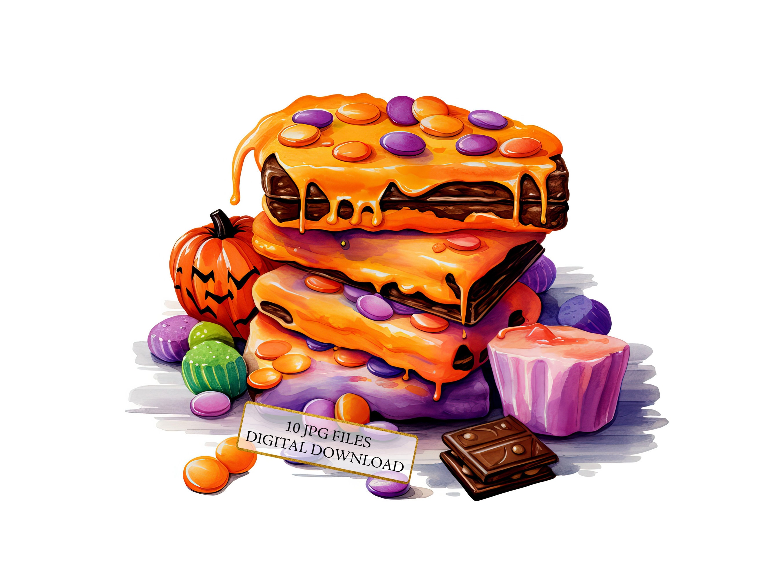 Halloween Candy Cookies Clipart Bundle-10 High Quality - Etsy