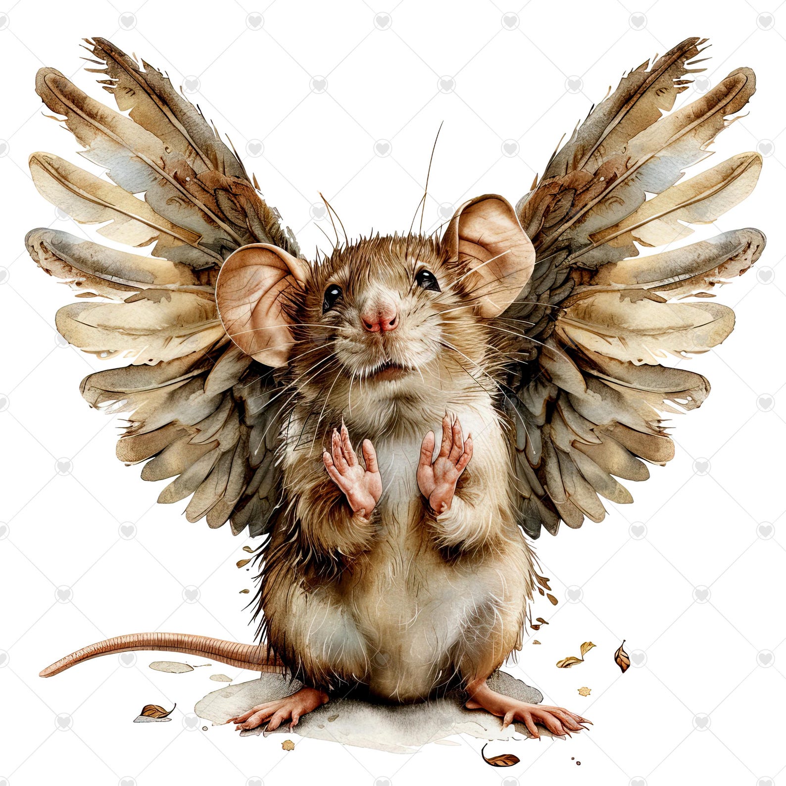Rat With Angel Wings PNG Clipart Bundle- Digital Download - Etsy UK