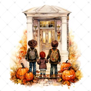 Halloween Trick or Treating Children Clipart Bundle 10 High Quality ...