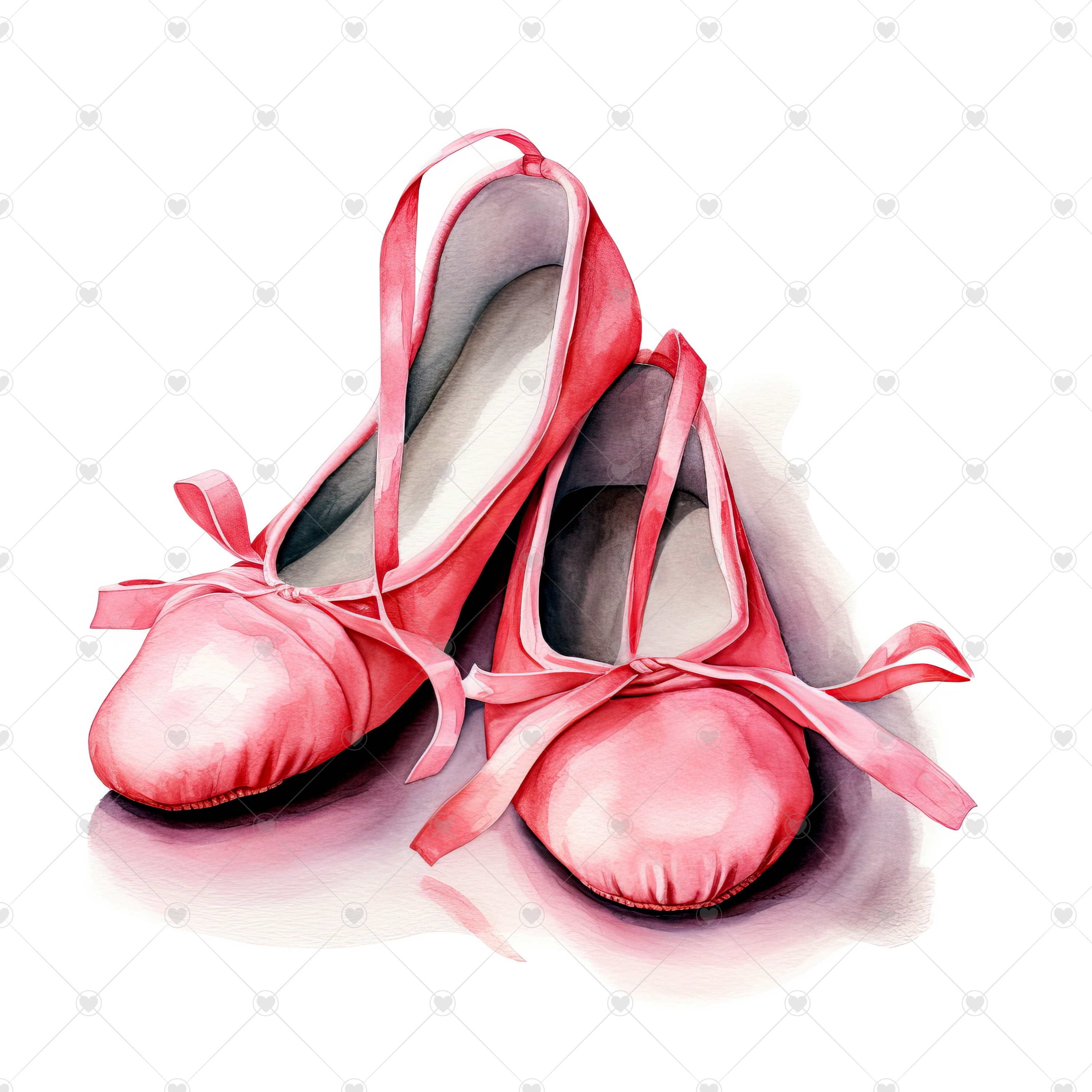 Pink Ballet Pointe Shoes Clipart Bundle 10 High Quality - Etsy