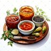 Chutney Indian Food Clipart Bundle 10 High Quality Watercolor Jpgs ...