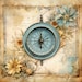 Shabby Chic Floral Compass With Map Clipart Bundle 10 High Quality ...