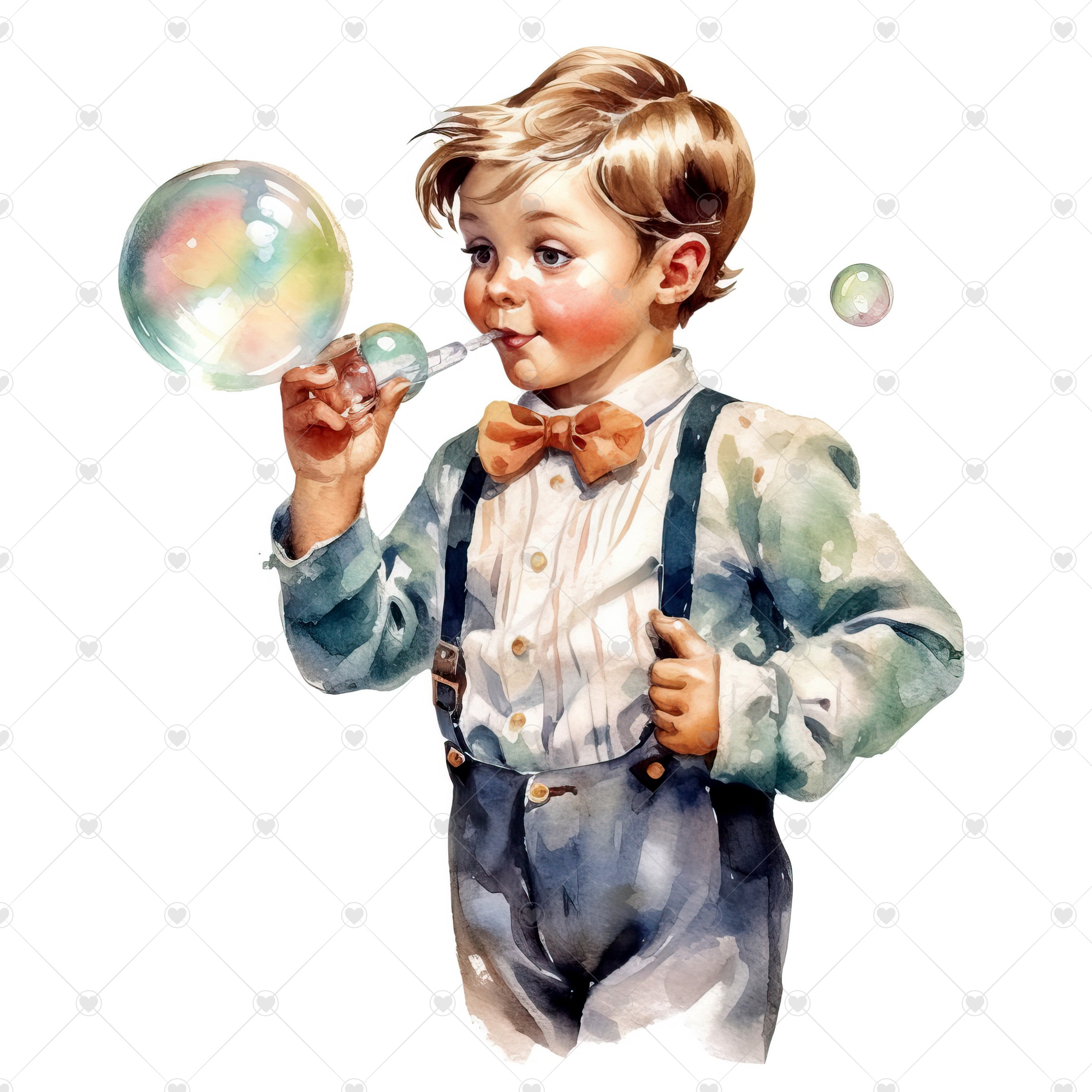Little Boy Blowing Bubbles Clipart Bundle 10 High Quality - Etsy