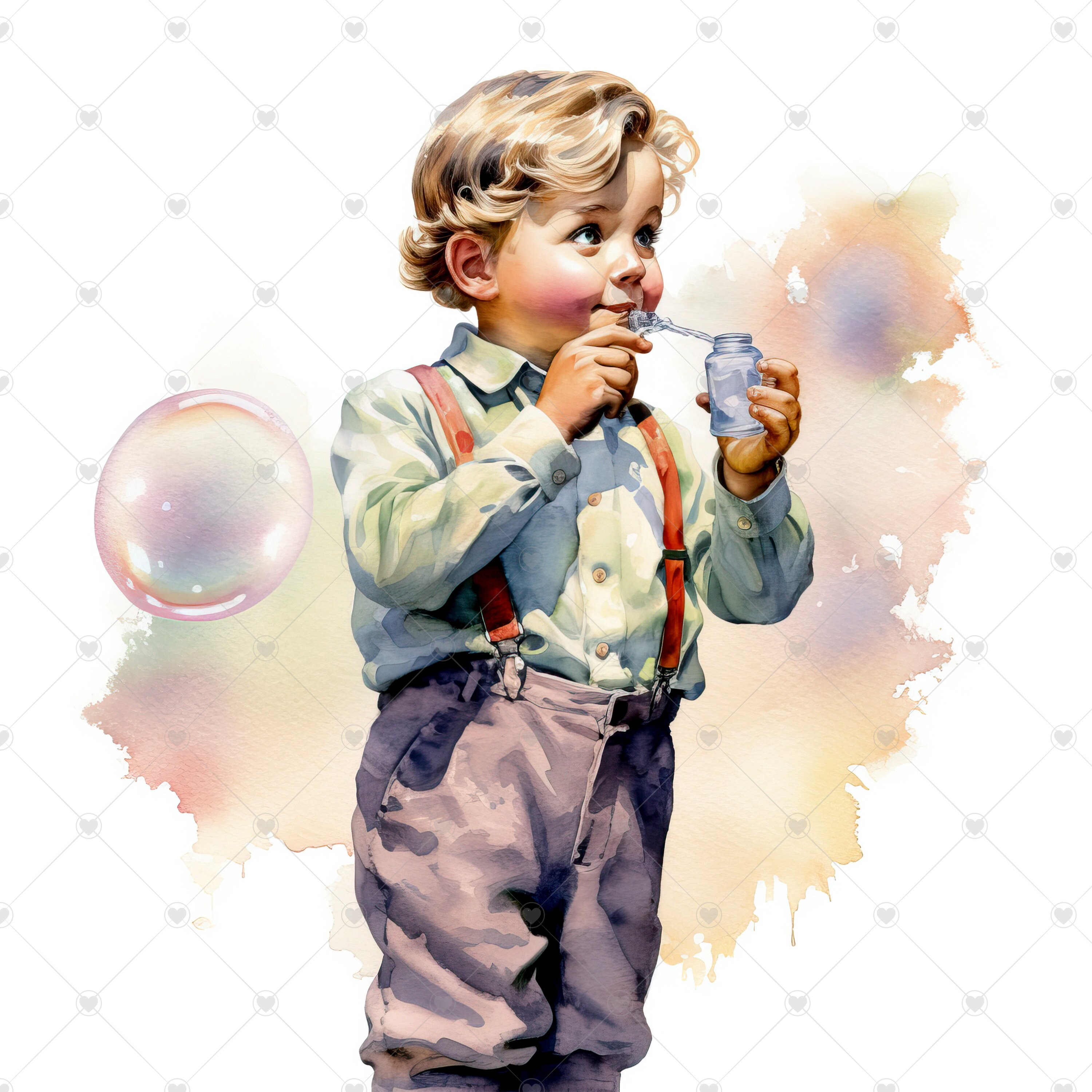 Little Boy Blowing Bubbles Clipart Bundle 10 High Quality - Etsy
