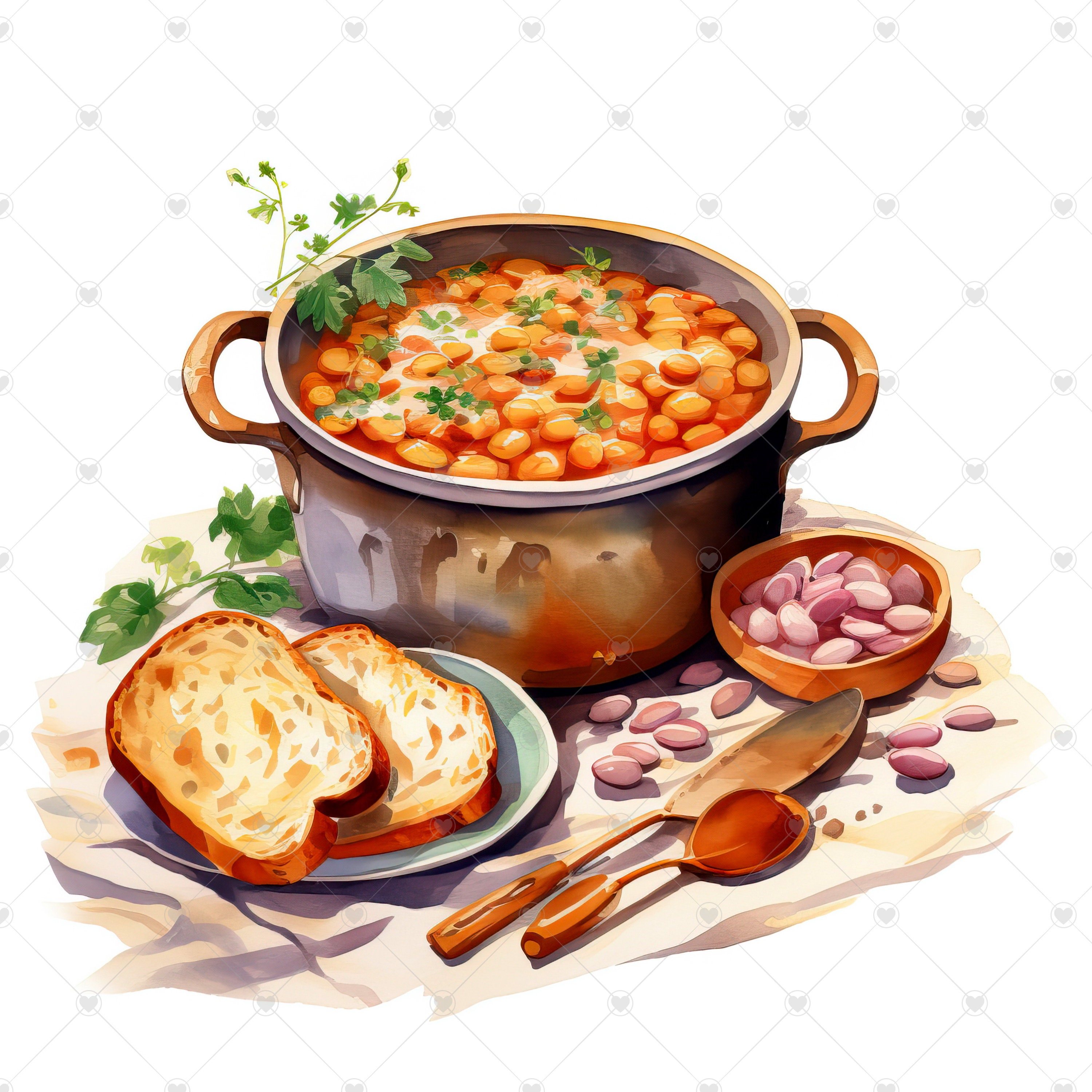 Grandma's Bean Stew Clipart Bundle 10 High Quality - Etsy