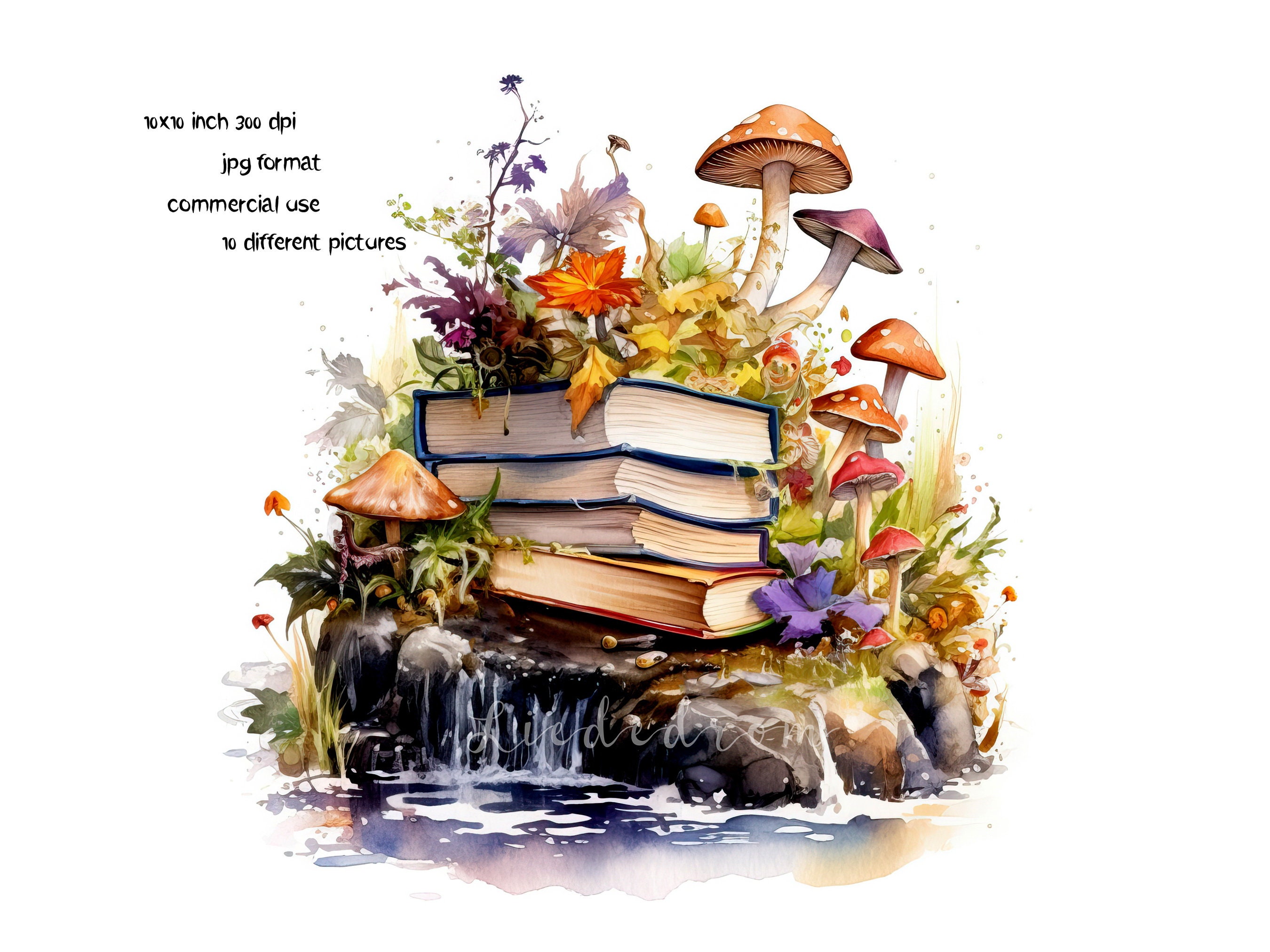 Magical Books of Nature Clipart Bundle 10 High Quality - Etsy