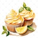 Lemon Cupcake Clipart Bundle 10 High Quality Watercolor Jpgs Dessert ...