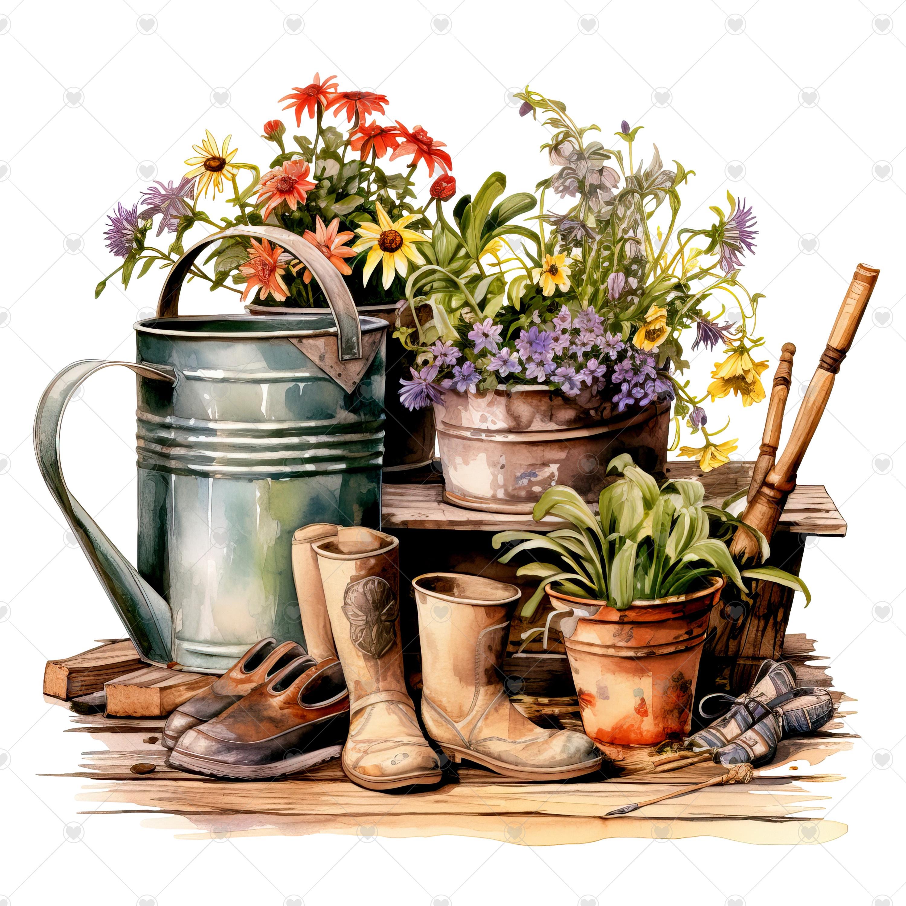 Vintage Gardening Tools PNG Clipart Bundle- Digital Download - Etsy UK