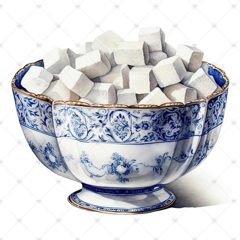 Vintage Sugar Cube Bowl PNG Clipart Bundle- Digital Download - Etsy ...