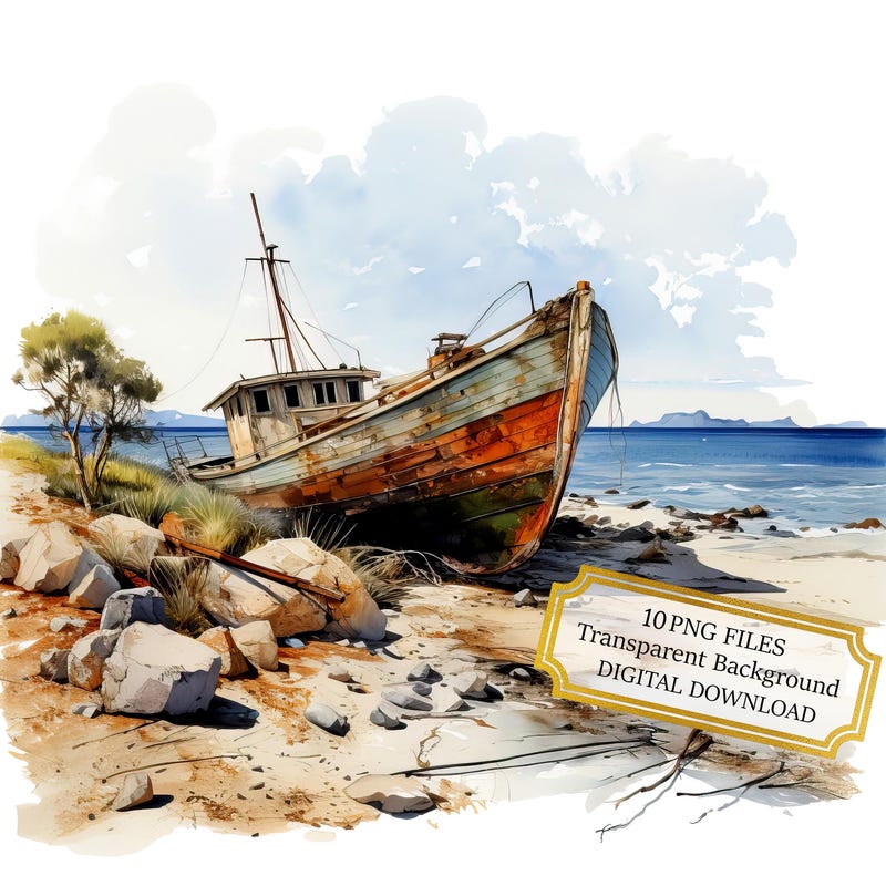 Shipwreck Clipart - Etsy UK