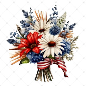 Independence Day Flower Bouquet Clipart Bundle- 10 High Quality ...