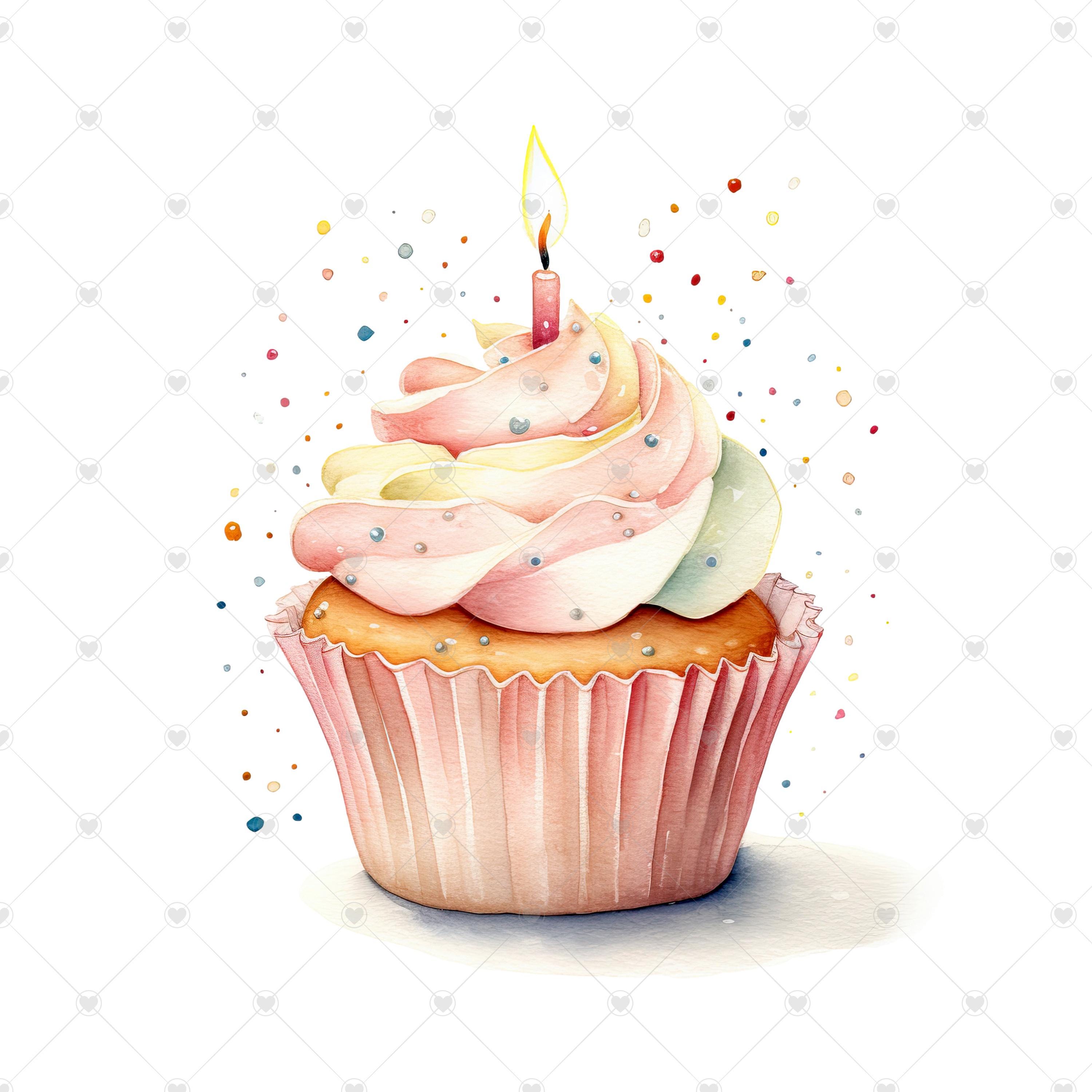 Birthday Cupcake PNG Clipart Bundle- Digital Download - Etsy