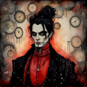 Halloween Dracula Clipart Bundle-10 High Quality Watercolor Jpgs ...