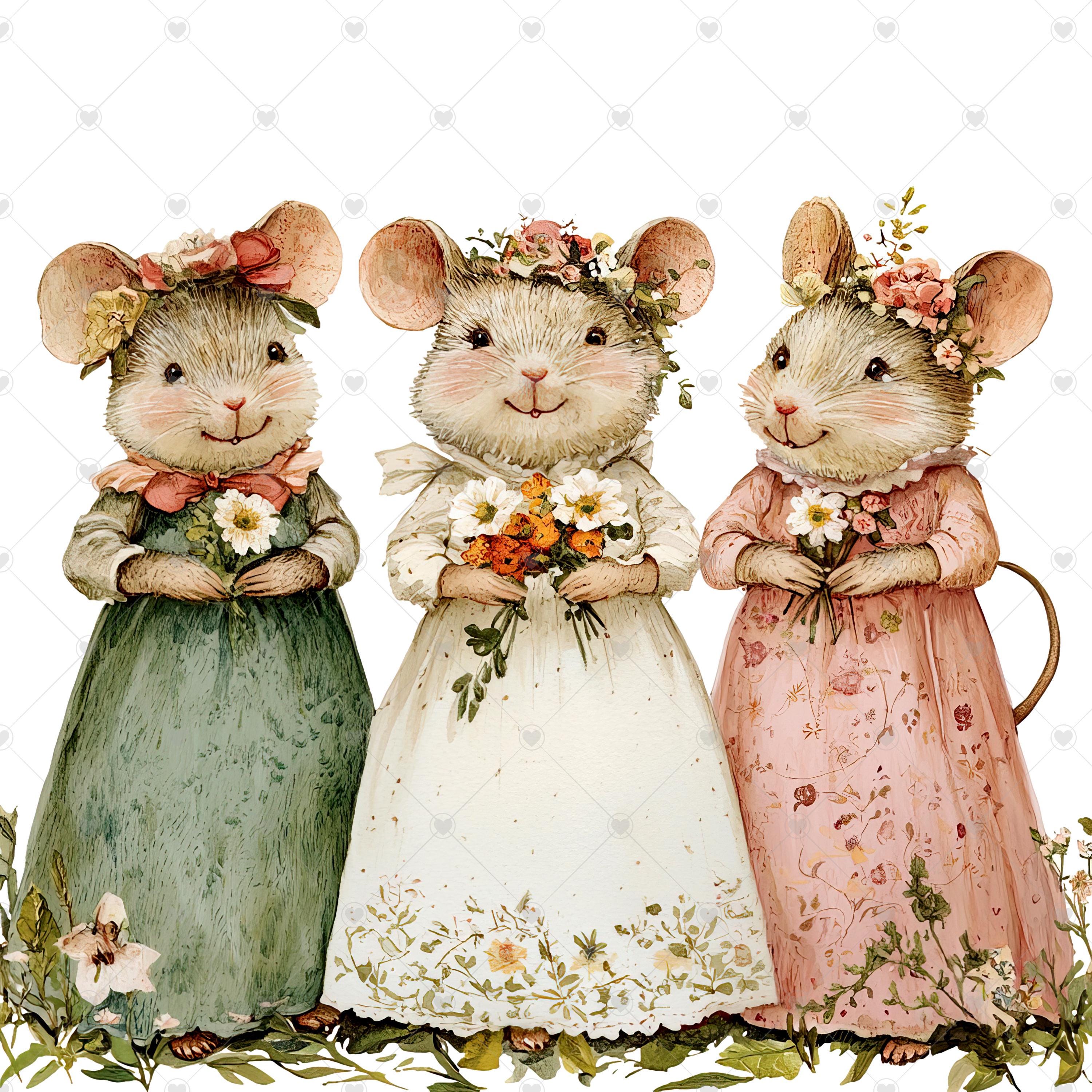 Adorable Mouse Bridesmaids PNG Clipart Bundle- Digital Download - Etsy