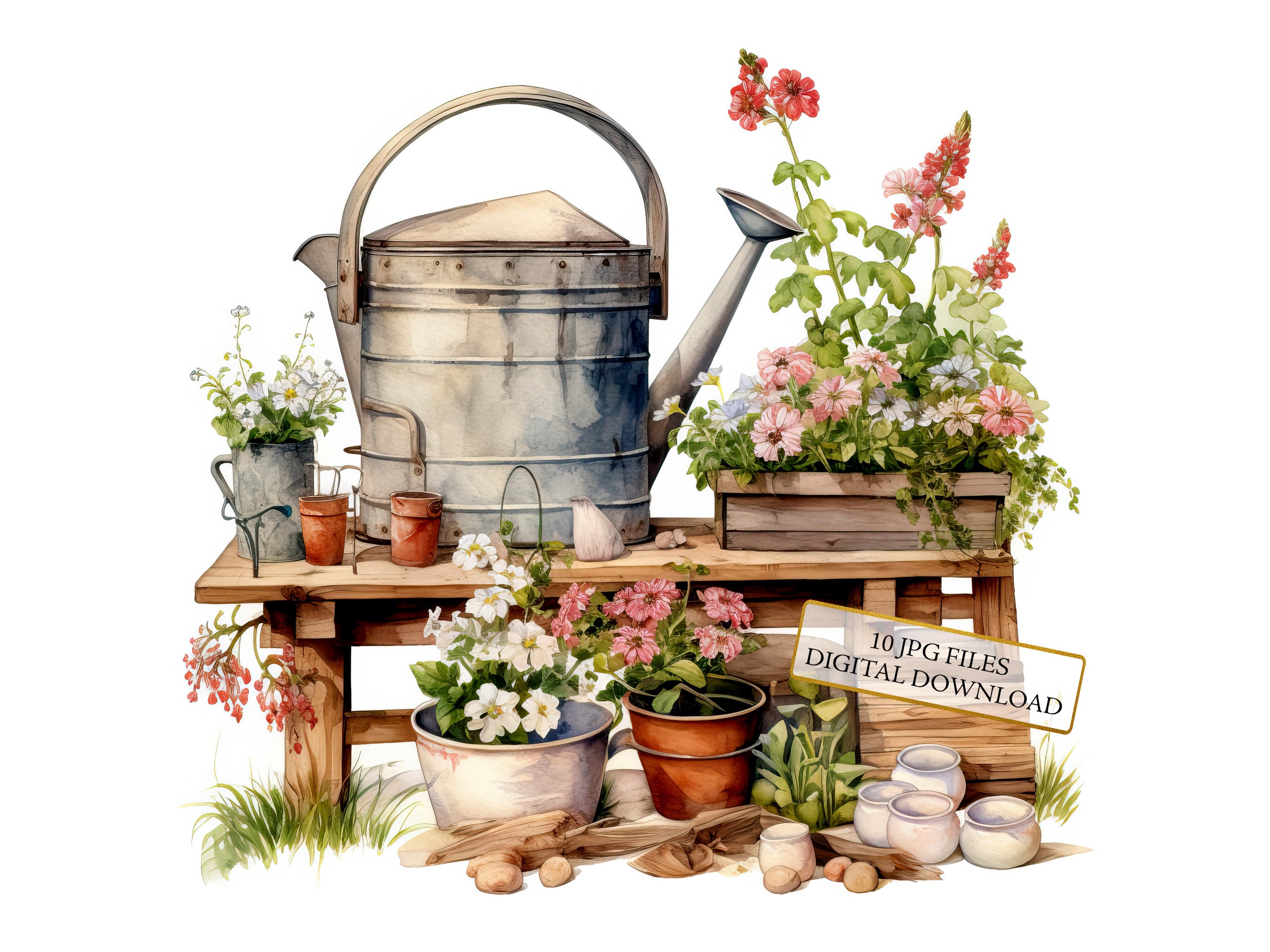 Vintage Gardening Tools Clipart Bundle 10 High Quality - Etsy Australia