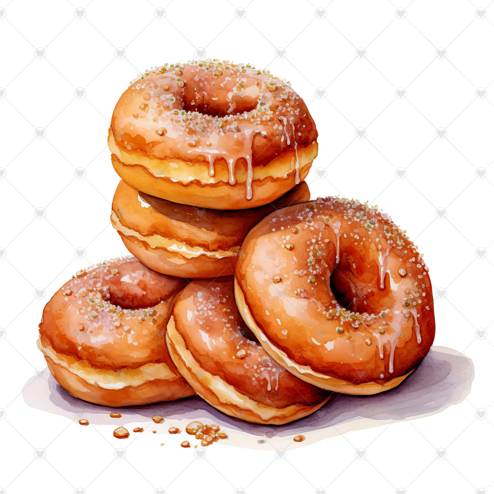 European Jam Fill Donuts Clipart Bundle 10 High Quality - Etsy