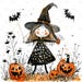 Little Halloween Witch PNG Clipart Bundle- Digital Download - Etsy