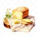 Bread and Cheese Clipart Bundle- 10 High Quality Watercolor Jpgs ...