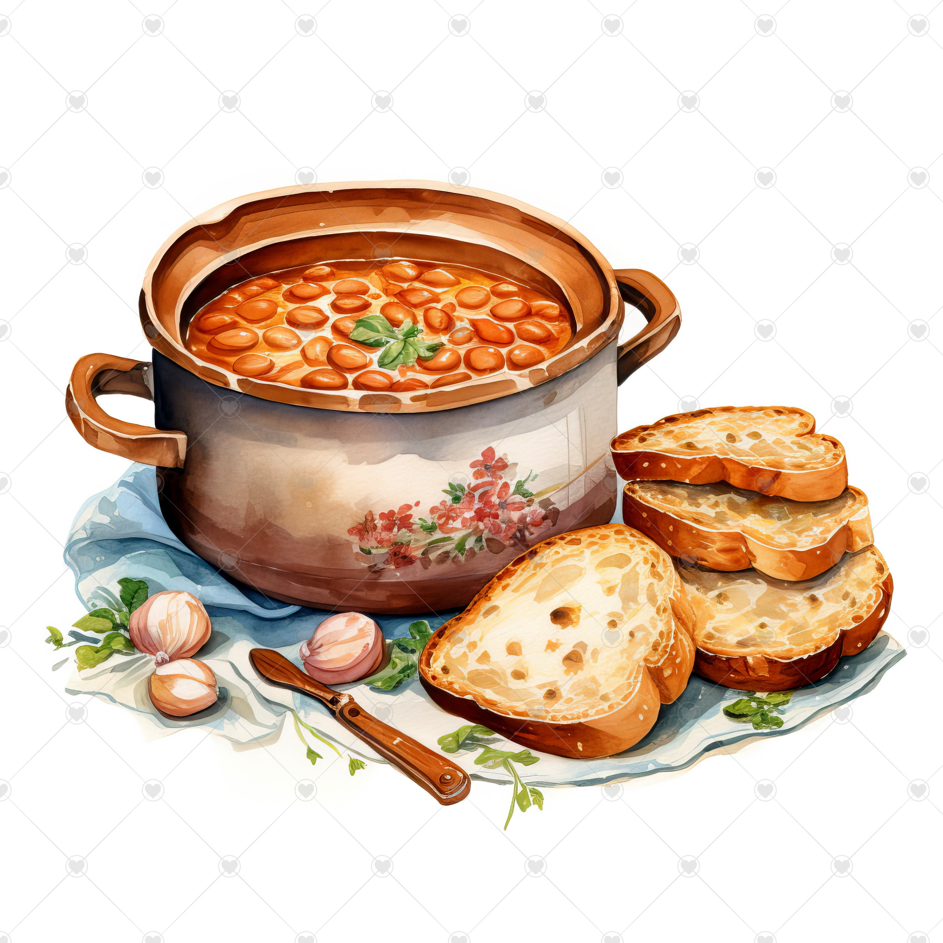 Grandma's Bean Stew Clipart Bundle 10 High Quality - Etsy