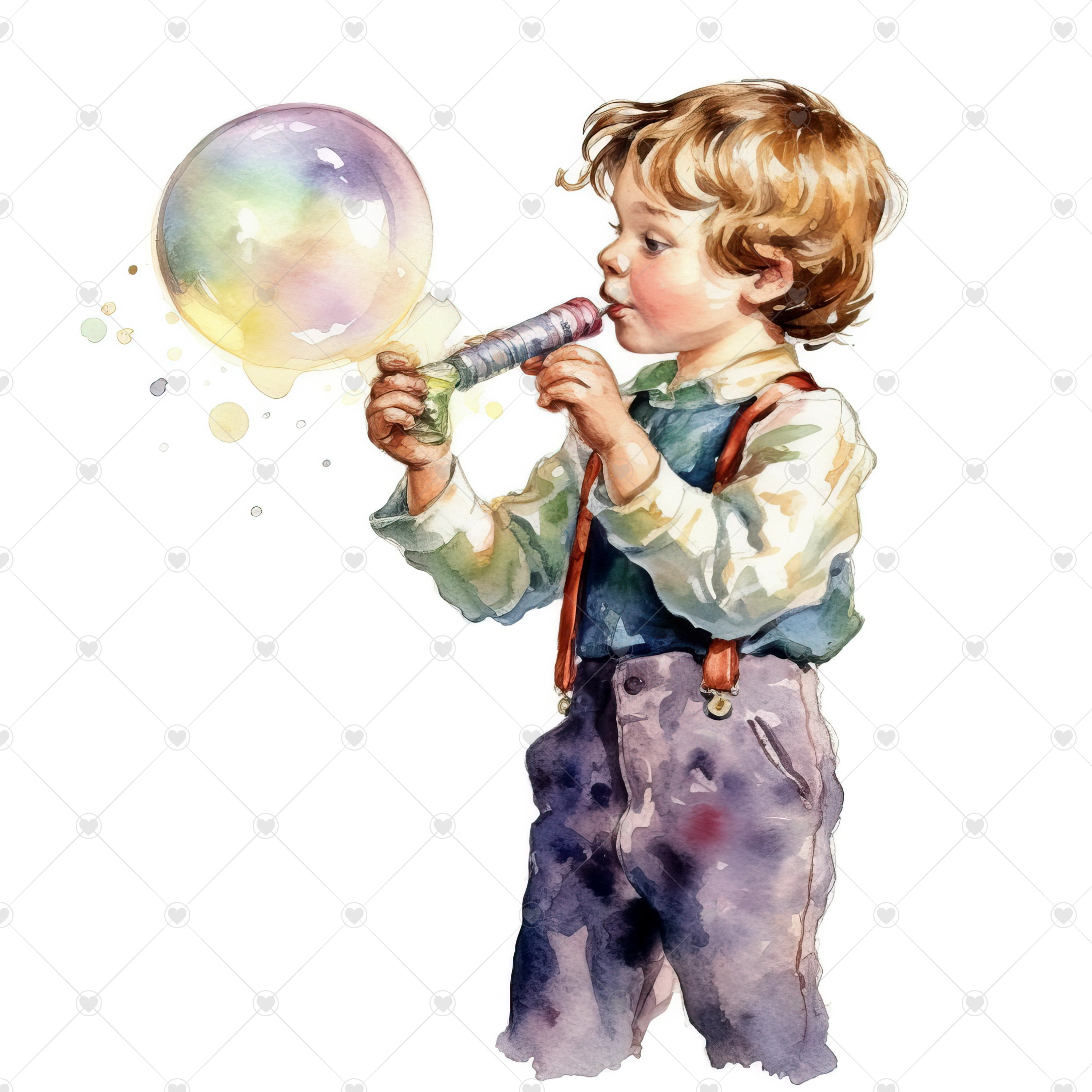Little Boy Blowing Bubbles Clipart Bundle 10 High Quality - Etsy