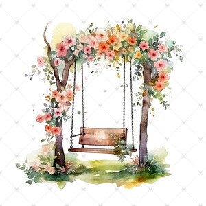 Spring Tree Swing PNG Clipart Bundle- Digital Download - Etsy