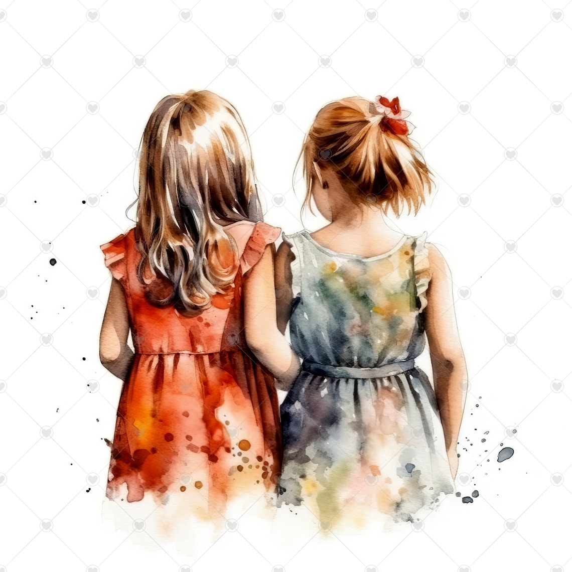 Little Girl Best Friends Clipart Bundle 10 High Quality - Etsy