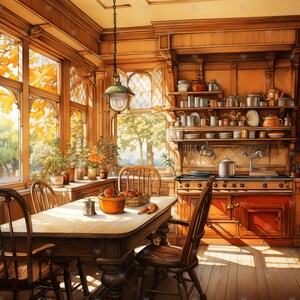 Rustic Autumn Kitchen Clipart Bundle- 10 High Quality Watercolor Jpgs ...