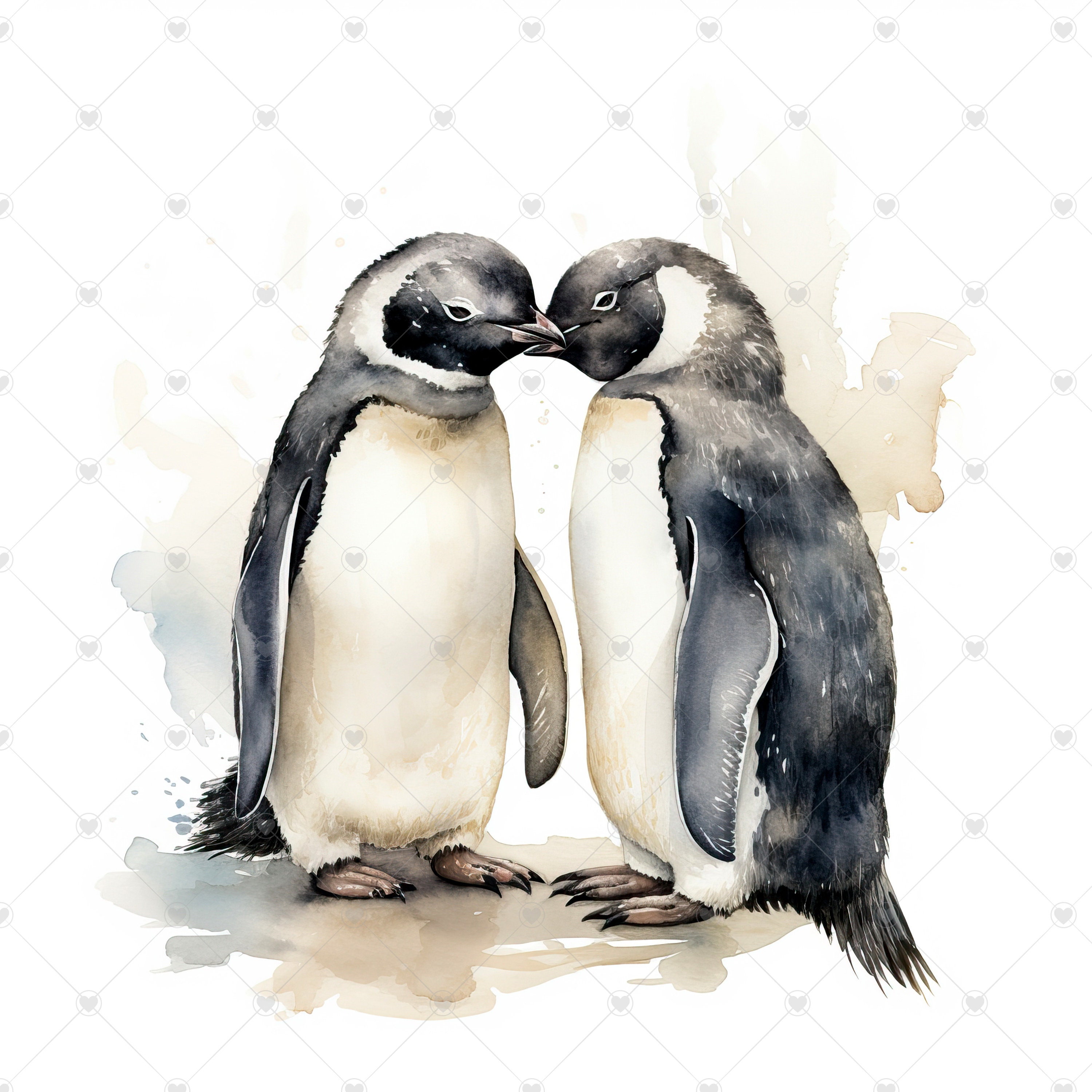 Penguin Couple in Love Clipart Bundle 10 High Quality - Etsy