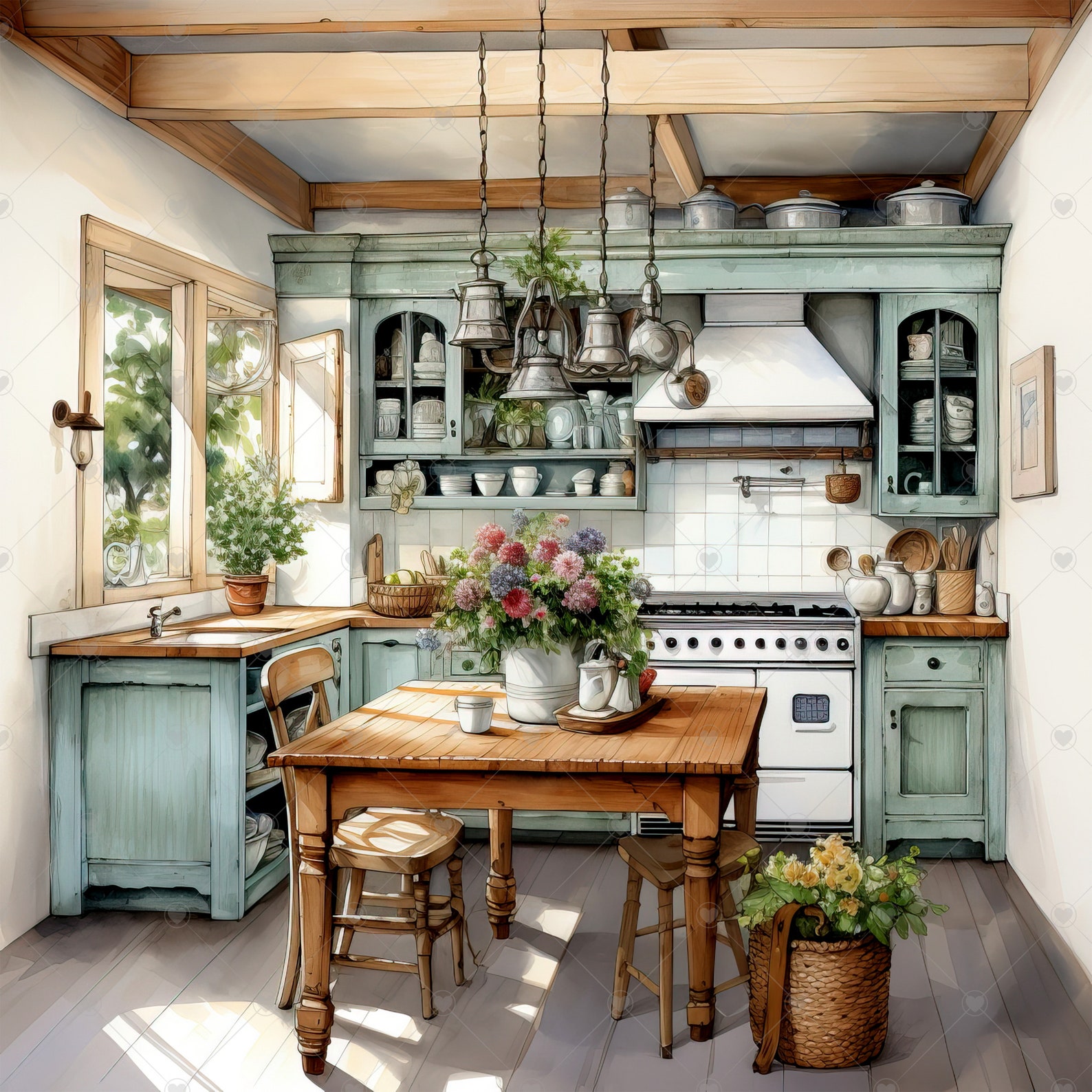 Rustic Nature Wood Style Kitchen Clipart Bundle 10 High Quality ...