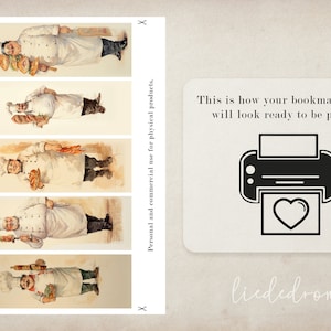 10 Fat Chef Printable Bookmarks for Recipe Books Bookmark Sheets, 10 ...