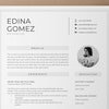 CV Resume Template With Photo, Paper Stationery, CV Template, Modern ...