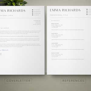 CV Resume Template With Photo, Paper Stationery, CV Template, Modern ...