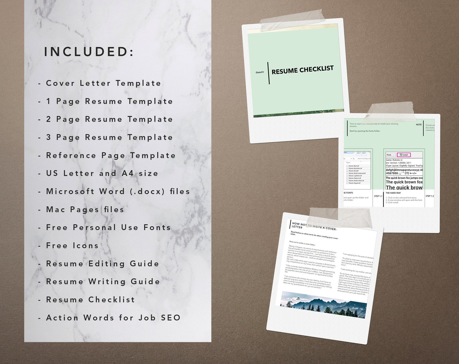 Resume Template 1 & 2 Pages, CV Resume Template, Professional Resume ...