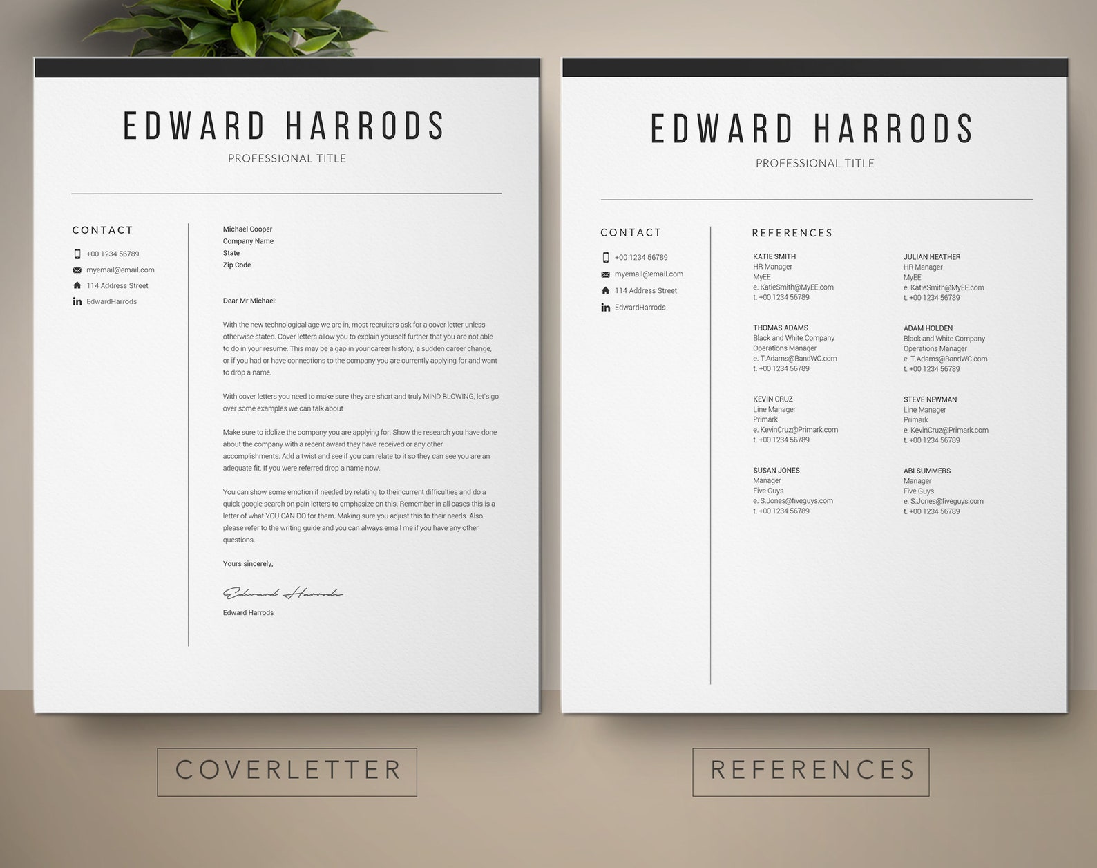 Resume Template Bundle, CV Template Pack, Bes Resume Templates, Resume ...