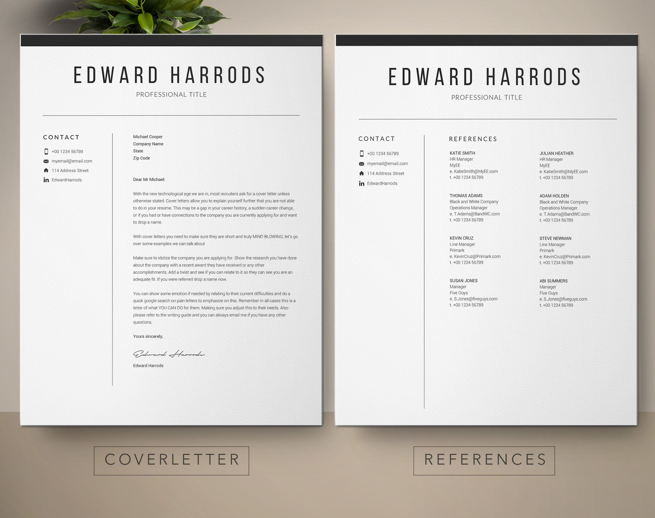 Resume Template Bundle, CV Template Pack, Bes Resume Templates, Resume ...