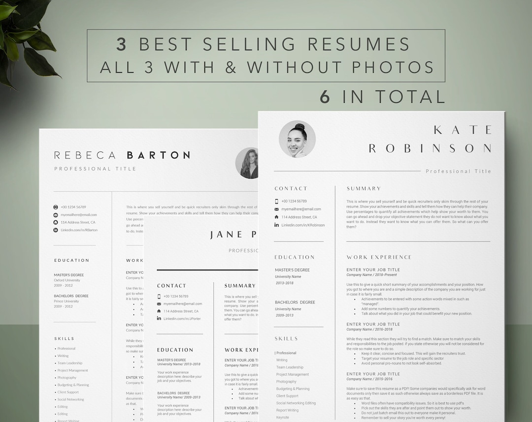 CV Resume Template Builder - Best Resumes Pack - Google Docs - Cv ...