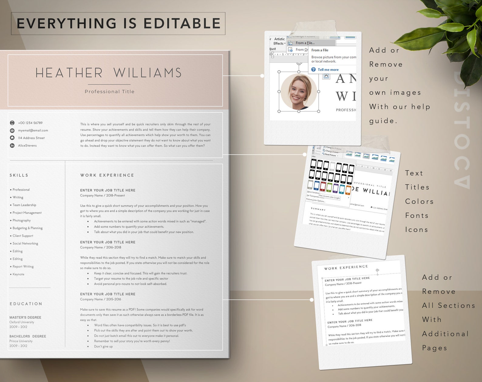 Resume Template Bundle, CV Template Pack, Bes Resume Templates, Resume ...