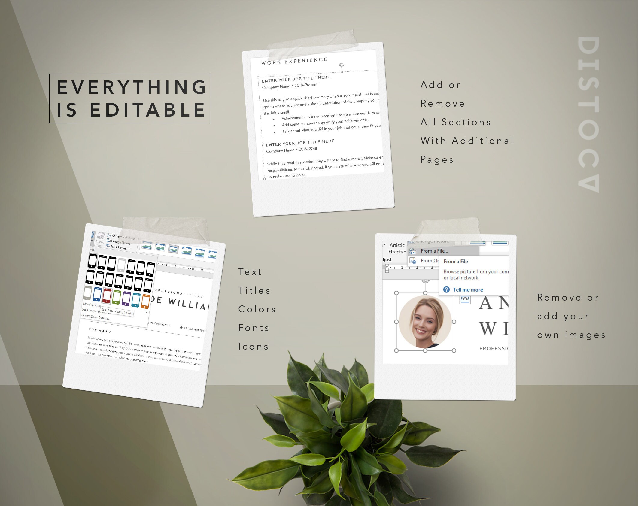 CV Resume Template With Photo, Paper Stationery, CV Template, Modern ...