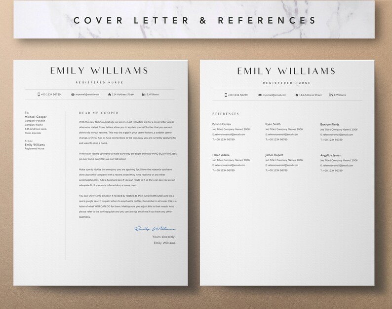 Nurse Resume Template, Medical Resume Template, Nurse CV Template ...