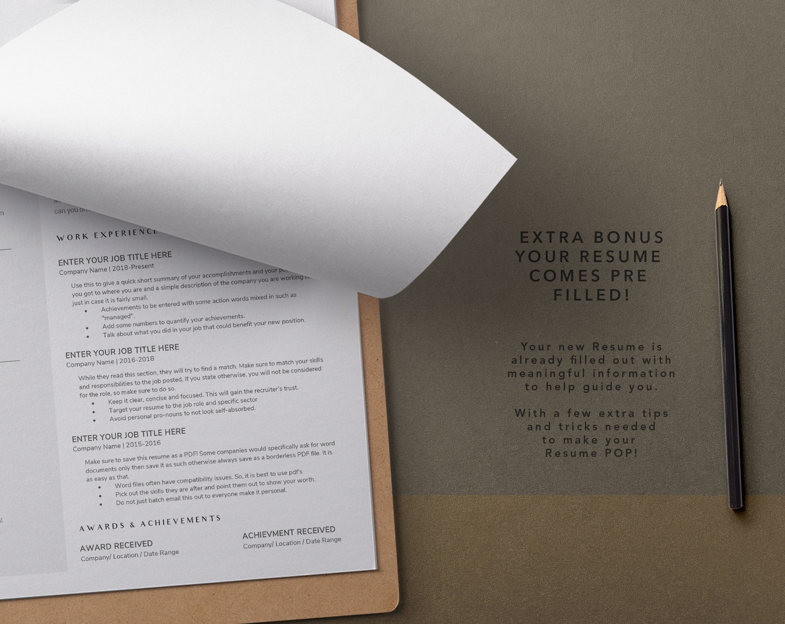 Modern Men Resume Template 2 Pages, CV Template, Cover Letter, Instant ...