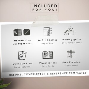 Resume Template, Cover Letter and References, CV Resume With Photo ...