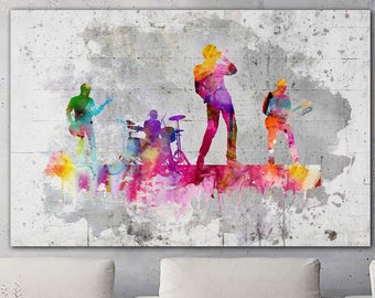 Rock Band Canvas Wall Art - Etsy