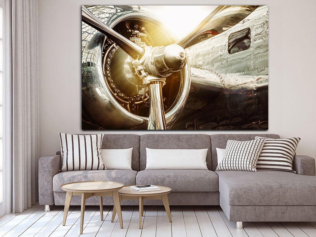Airplane Propeller Canvas Vintage Airplane Multi Panel Print Adventure ...