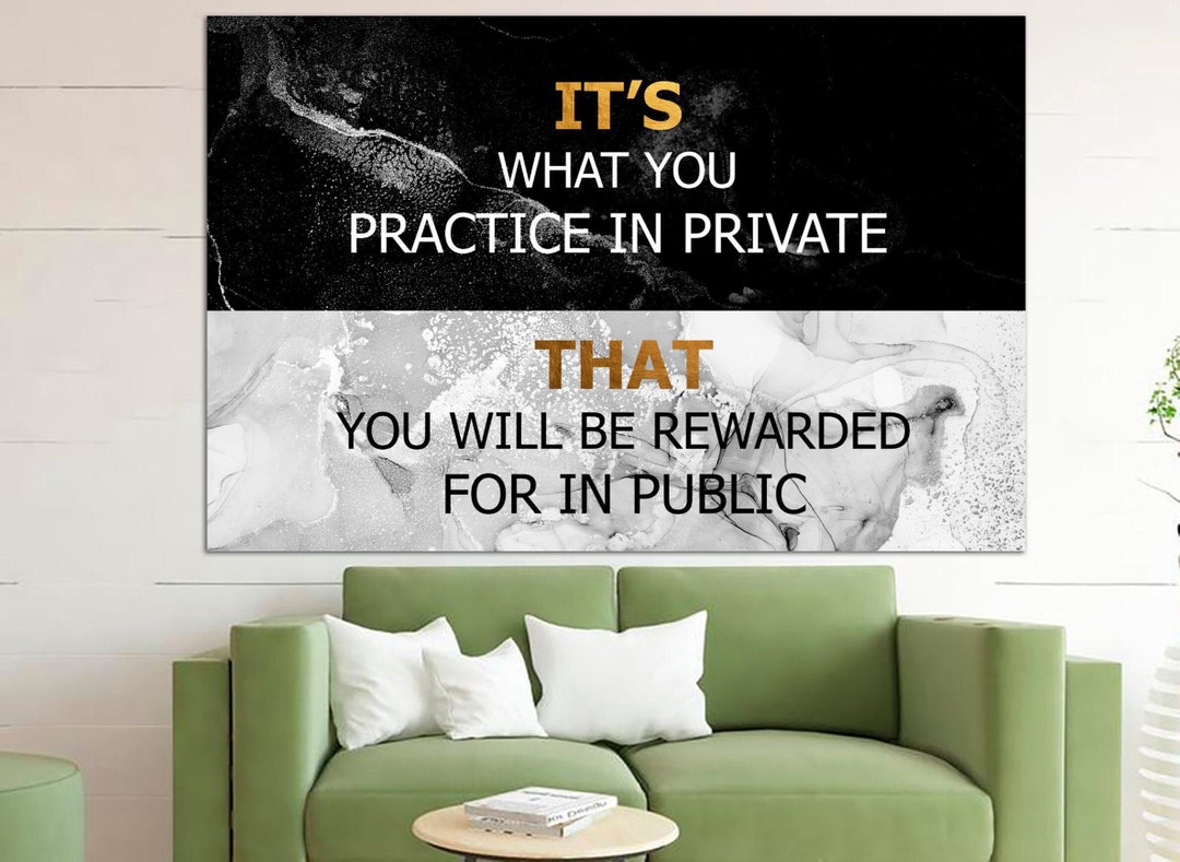 Original Motivational Poster Black and White Sign Print It's What You ...